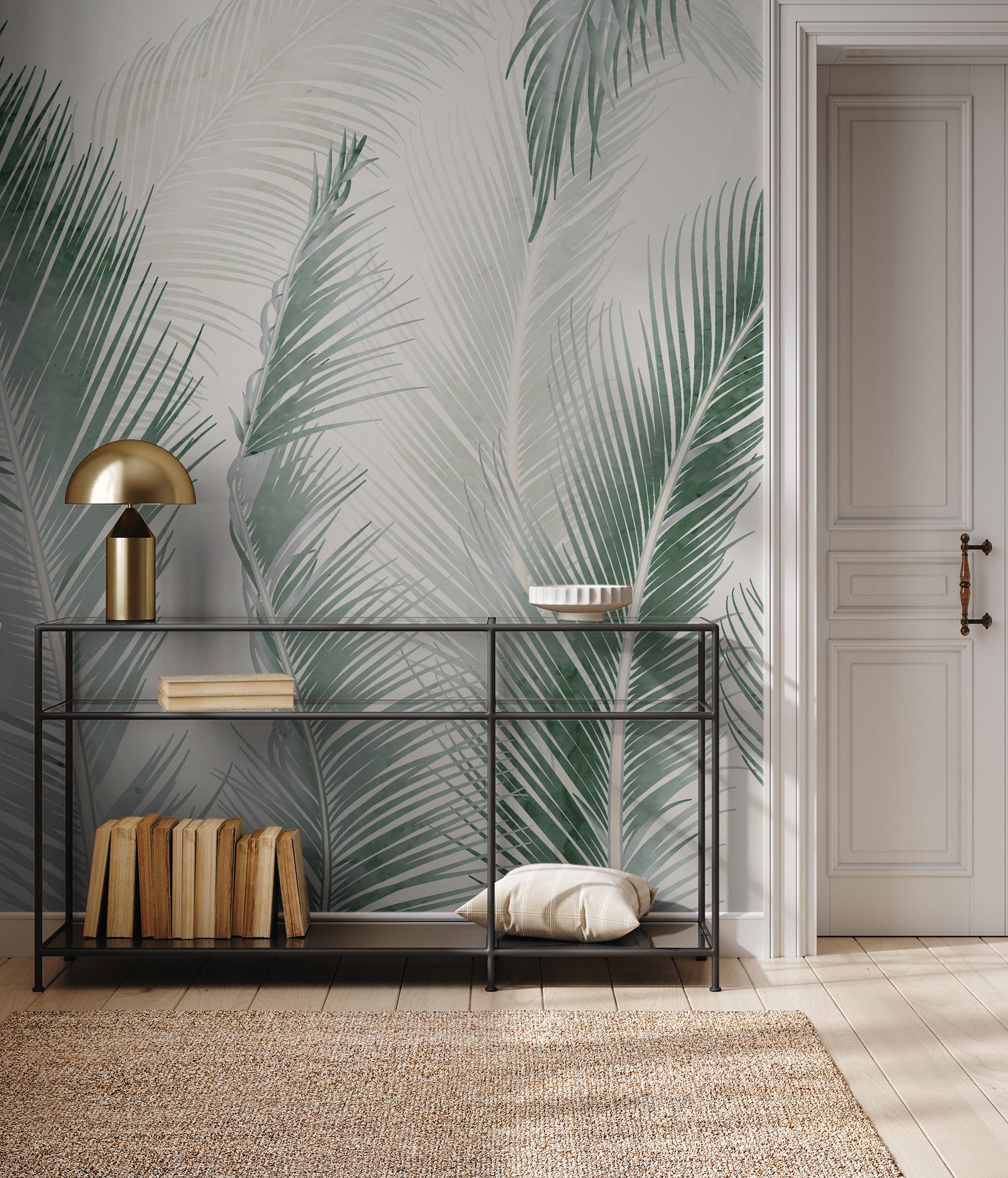Green Leaves Wallpaper | Floral Wall Decor | Pouring | Home Renovation ...