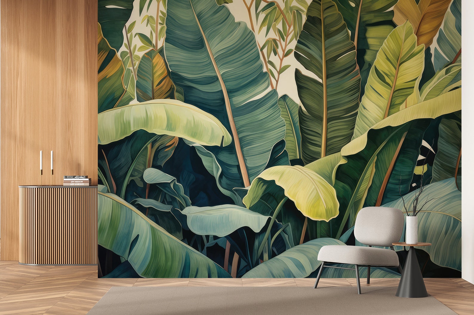 Banana Leaf Wallpaper, Exotic Jungle | Wall Decor | Home Renovation ...