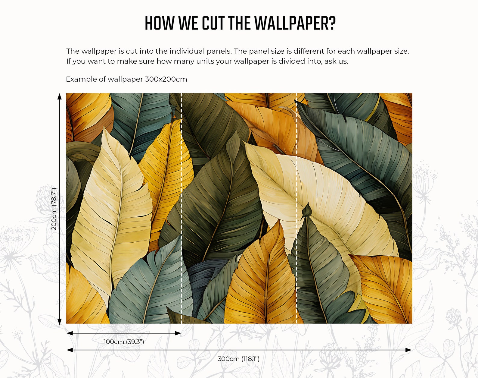 Leaves Vibrant Botanical Wallpaper | Wall Decor | Home Renovation ...