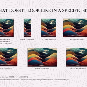 Colorful Abstract Wave Wall Mural Wall Decor Home Renovation Wall Art ...