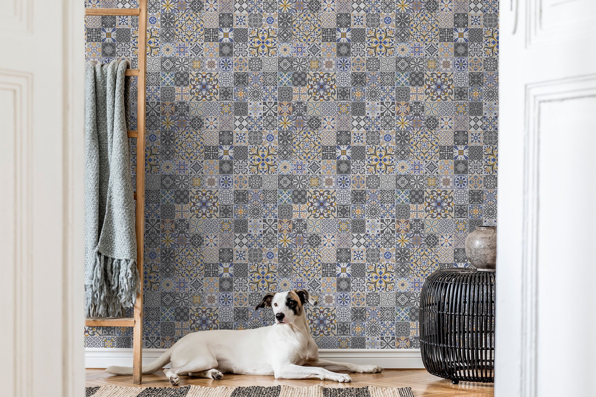 Italian Style Wallpaper, Mosaic Tile Pattern | Wall Decor | Home ...