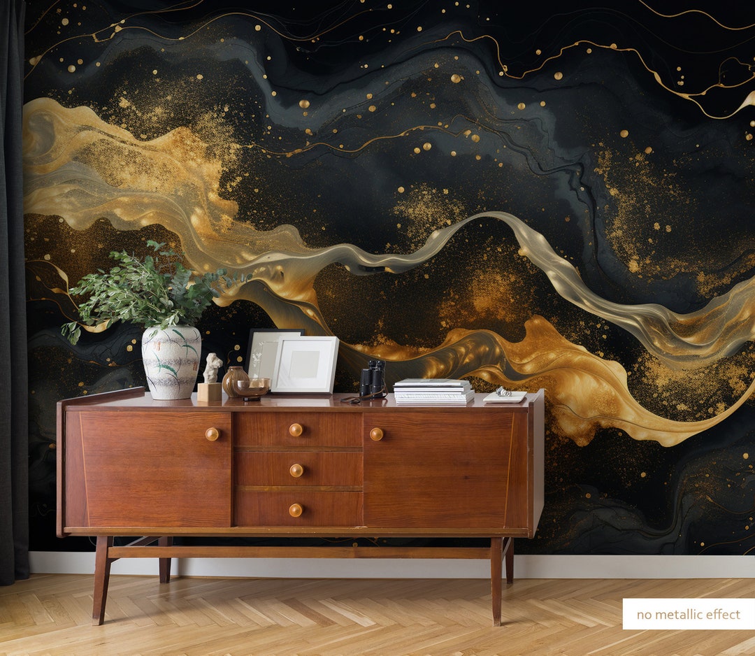 Magical Dark Abstract Marble Wallpaper | Wall Decor | Home Renovation ...
