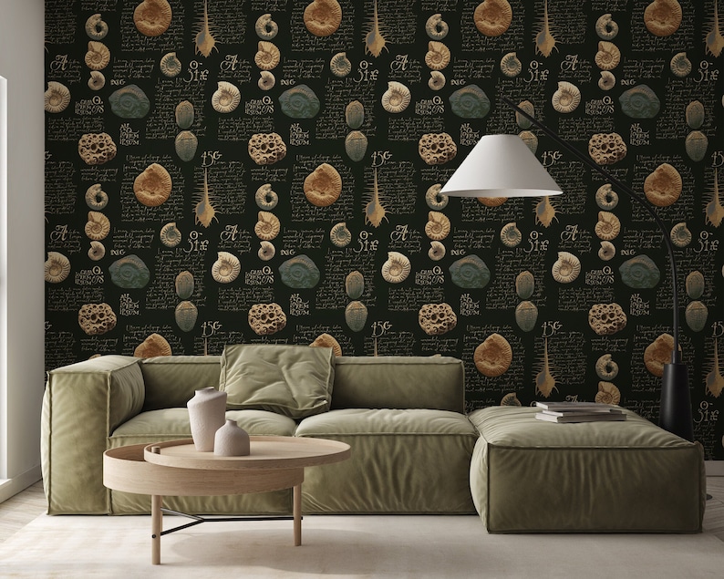Abstract Fossils Wallpaper | Wall Decor | Home Renovation | Wall Art ...