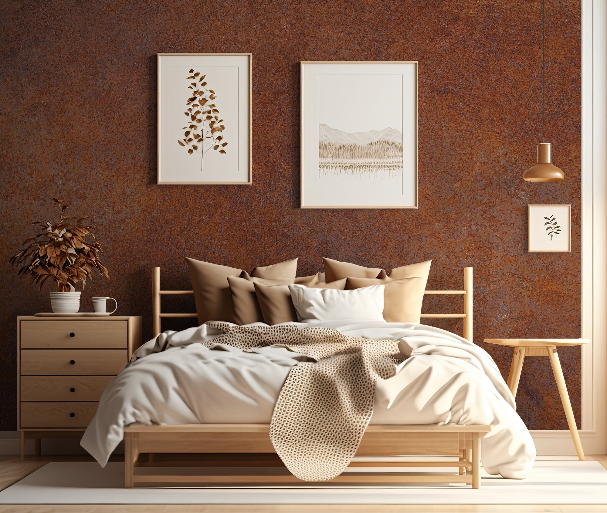 Grunge Rust Wallpaper | Wall Decor | Home Renovation | Wall Art | Peel ...