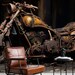 Dark Wallpaper With an Old Motorcycle Wall Decor Home Renovation Wall ...