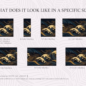 Japanese Style Wall Mural, Wave Pattern | Wall Decor | Home Renovation ...