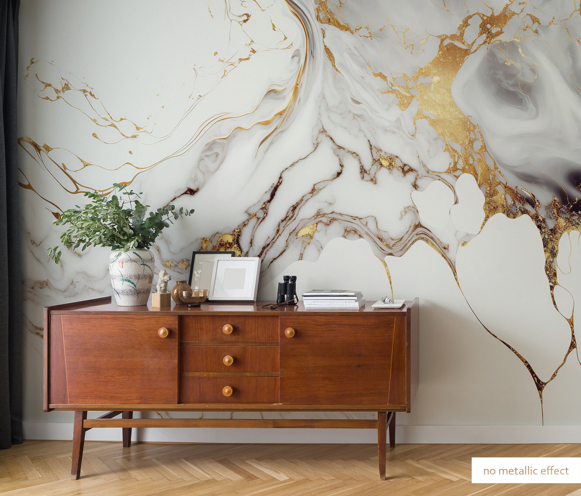 Luxurious White Non Gold Marble Wallpaper | Wall Decor | Home ...