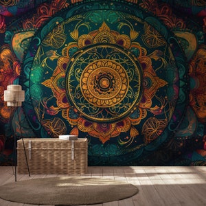 Abstract Wallpaper, Mandala Wall Mural | Wall Decor | Home Renovation ...