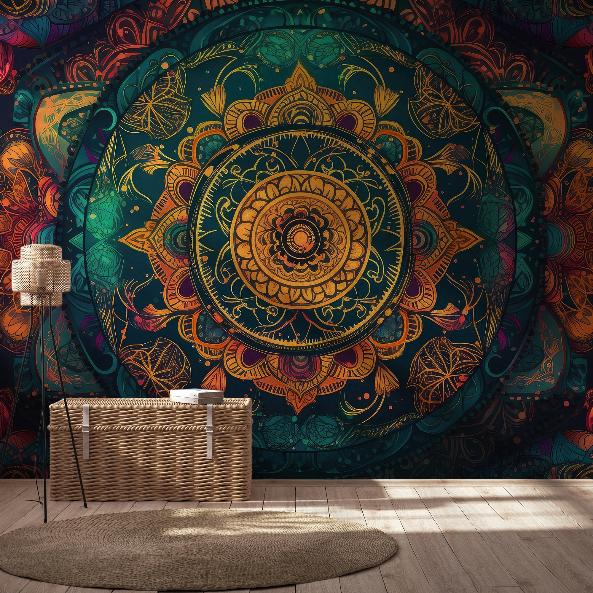 Abstract Wallpaper, Mandala Wall Mural | Wall Decor | Home Renovation ...