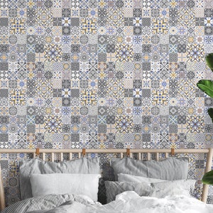 Italian Style Wallpaper, Mosaic Tile Pattern | Wall Decor | Home ...