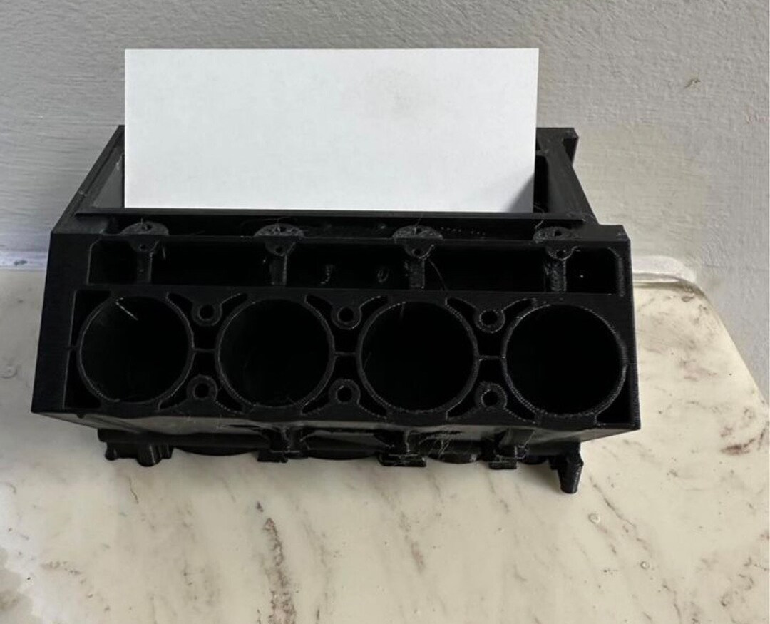 3D Printed Engine Card and Office Supplies Chevrolet Engine Block, Car ...