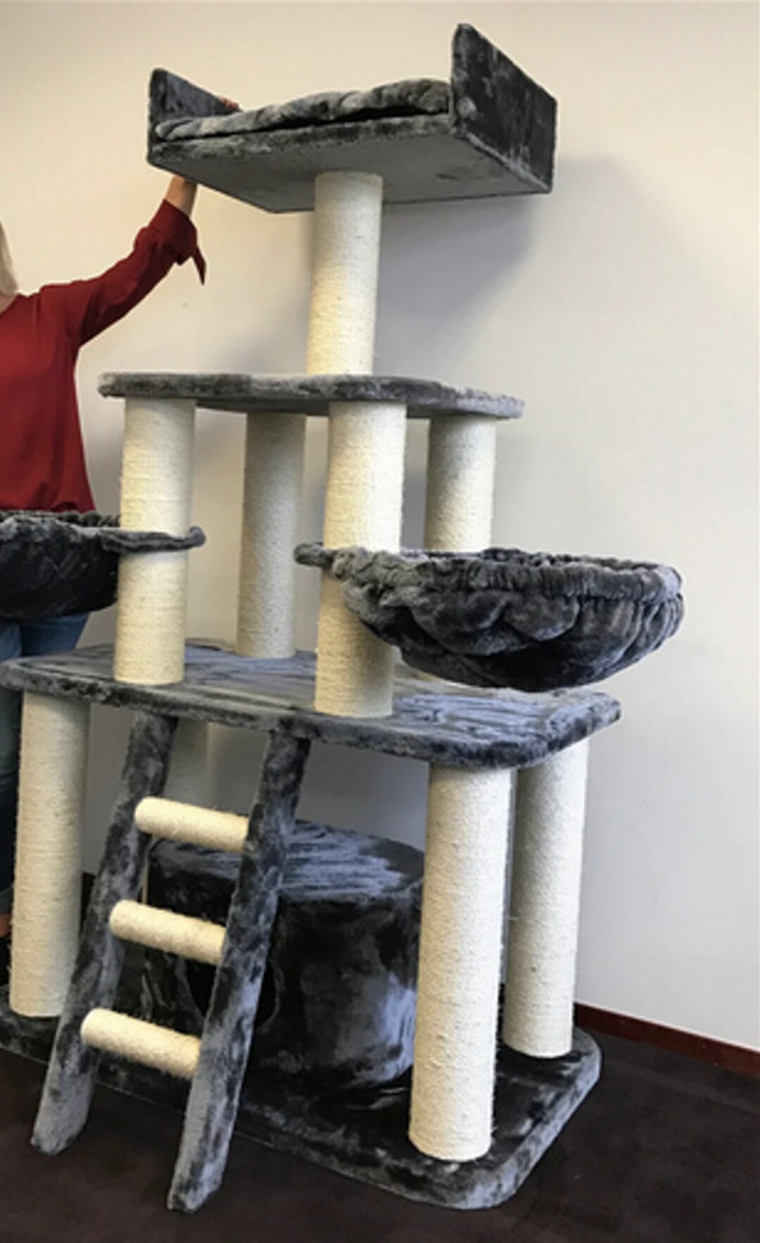 Tiger Dark Grey Cat Tree Royal - Etsy