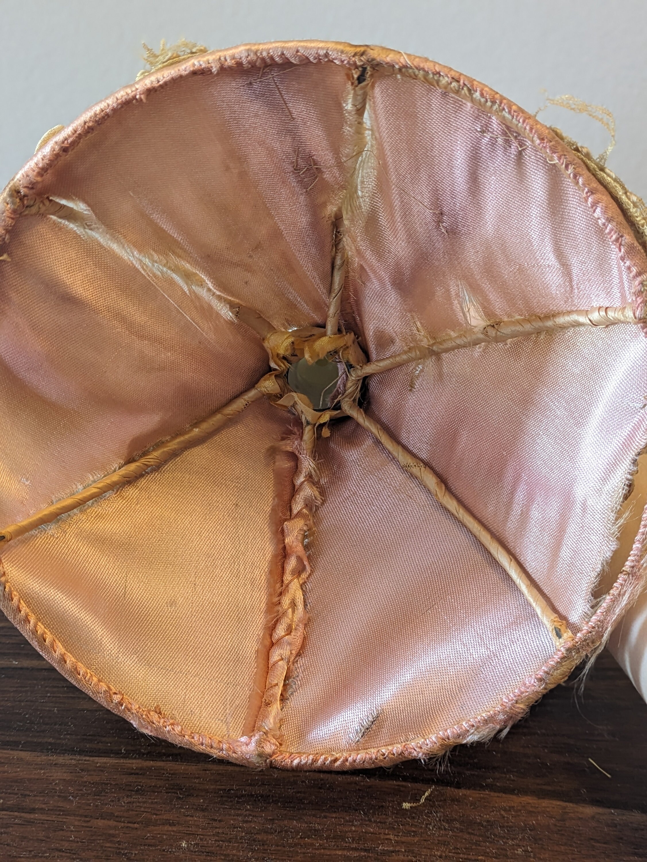 Antique Half-doll Boudoir Lampshade With Original Fabric Shade ...