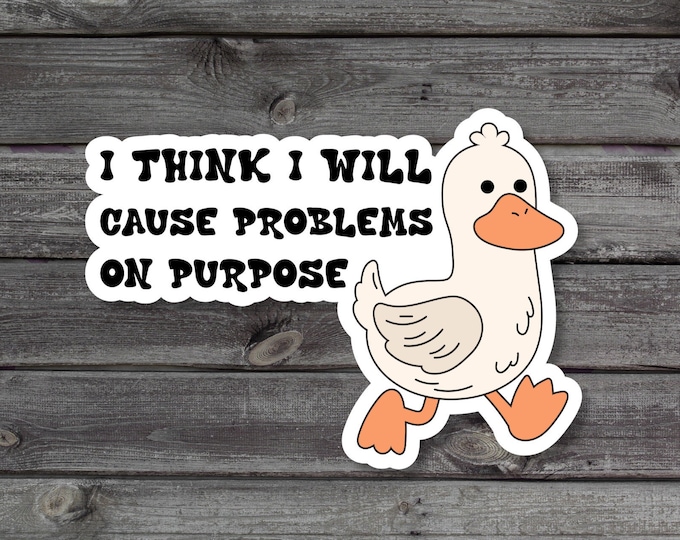 I Think I Will Cause Problems on Purpose Stickers Labtop Aesthetic ...