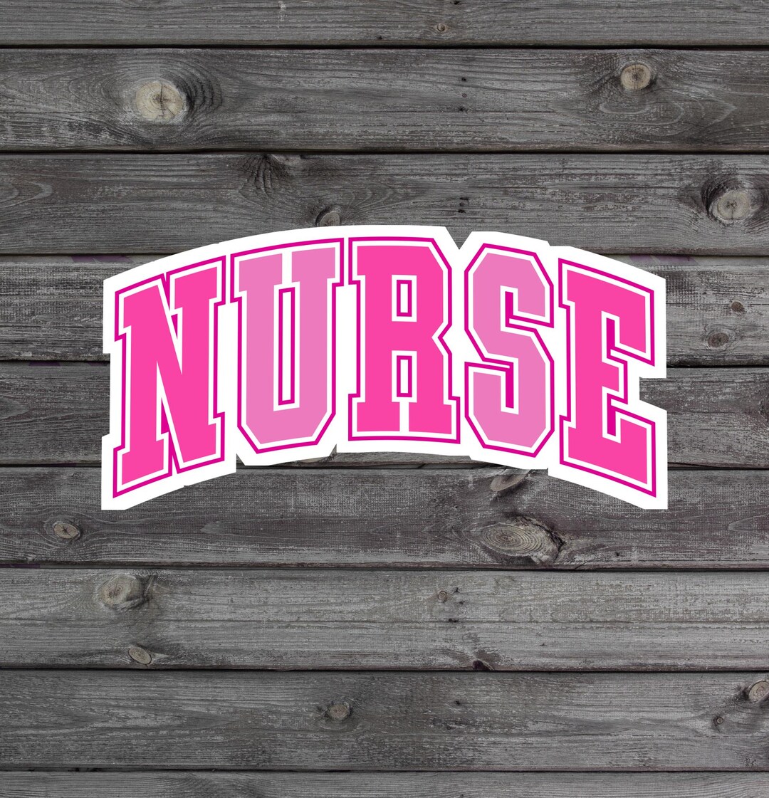 Retro Pink Nurse Sticker, Positive Nurse Gift, Nurse Appreciation ...