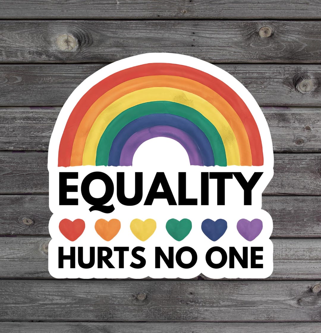 Equality Hurts No One Sticker, Equal Rights, BLM, Pride LGBT Sticker ...
