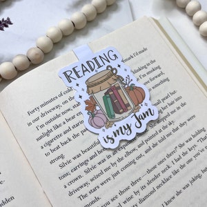 Reading is My Jam Magnetic Bookmark, Book Therapy, Booktrovert Gift ...