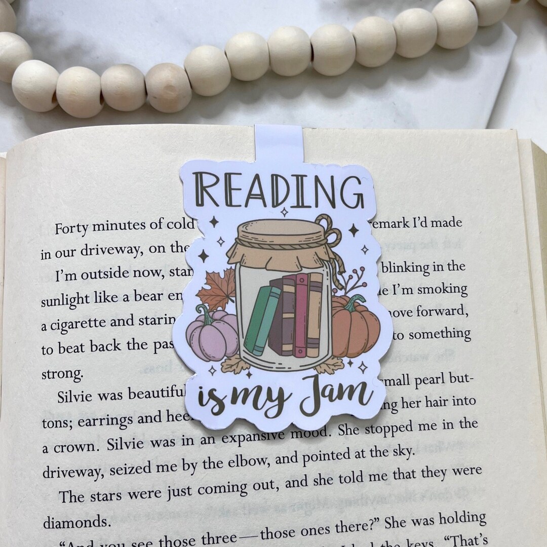 Reading is My Jam Magnetic Bookmark, Book Therapy, Booktrovert Gift ...