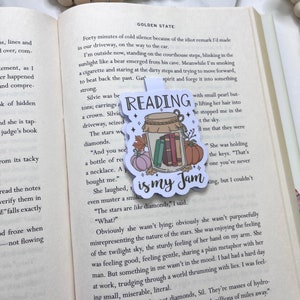Reading is My Jam Magnetic Bookmark, Book Therapy, Booktrovert Gift ...