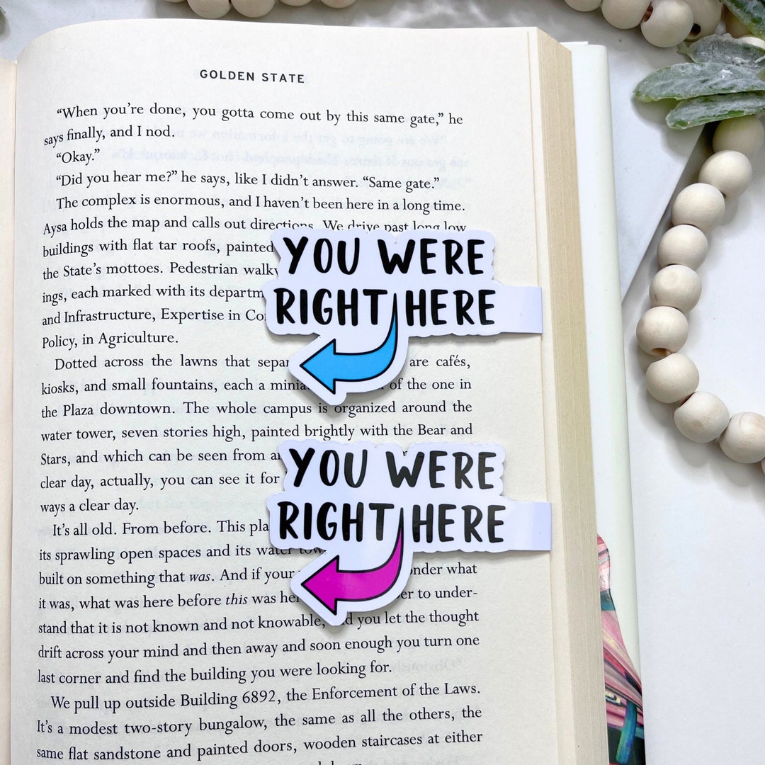 You Were Here Magnetic Bookmark, Book Lover Gift for Teacher, Bookish ...