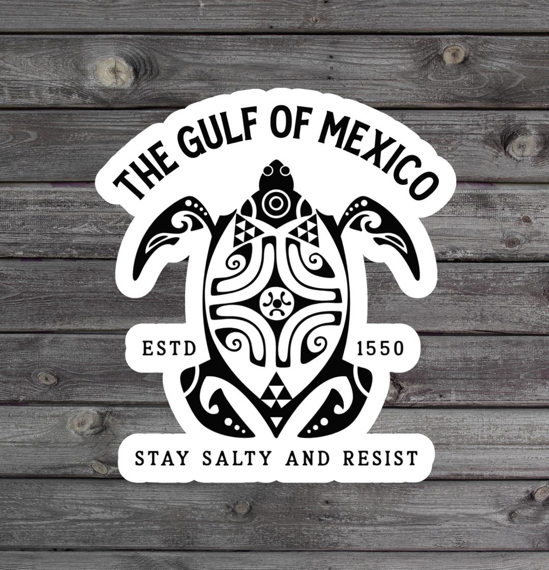 Gulf of Mexico Sticker, Stay Salty and Resist Turtle, Texas Florida ...