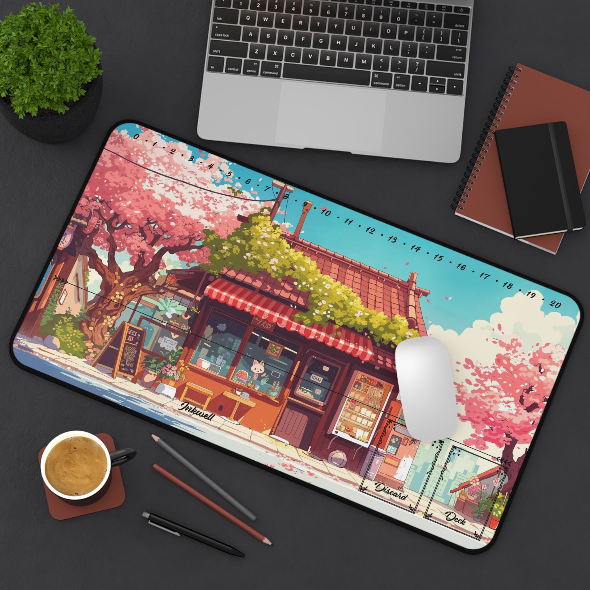Japanese Storefront Lorcana Playmat Kawaii Card Game Mat With Organized ...
