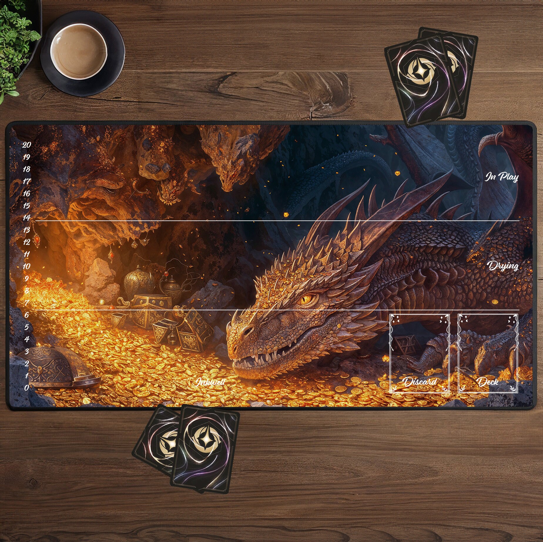 Lorcana Dragon Playmat Treasure Hoard Playmat, Enchanted Creature ...