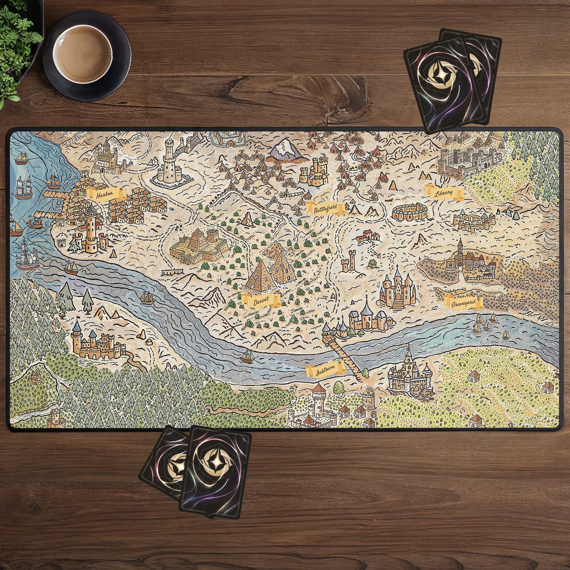 Detailed Map Lorcana Playmat Ultra Detailed Lorcana Map Play Mat With ...