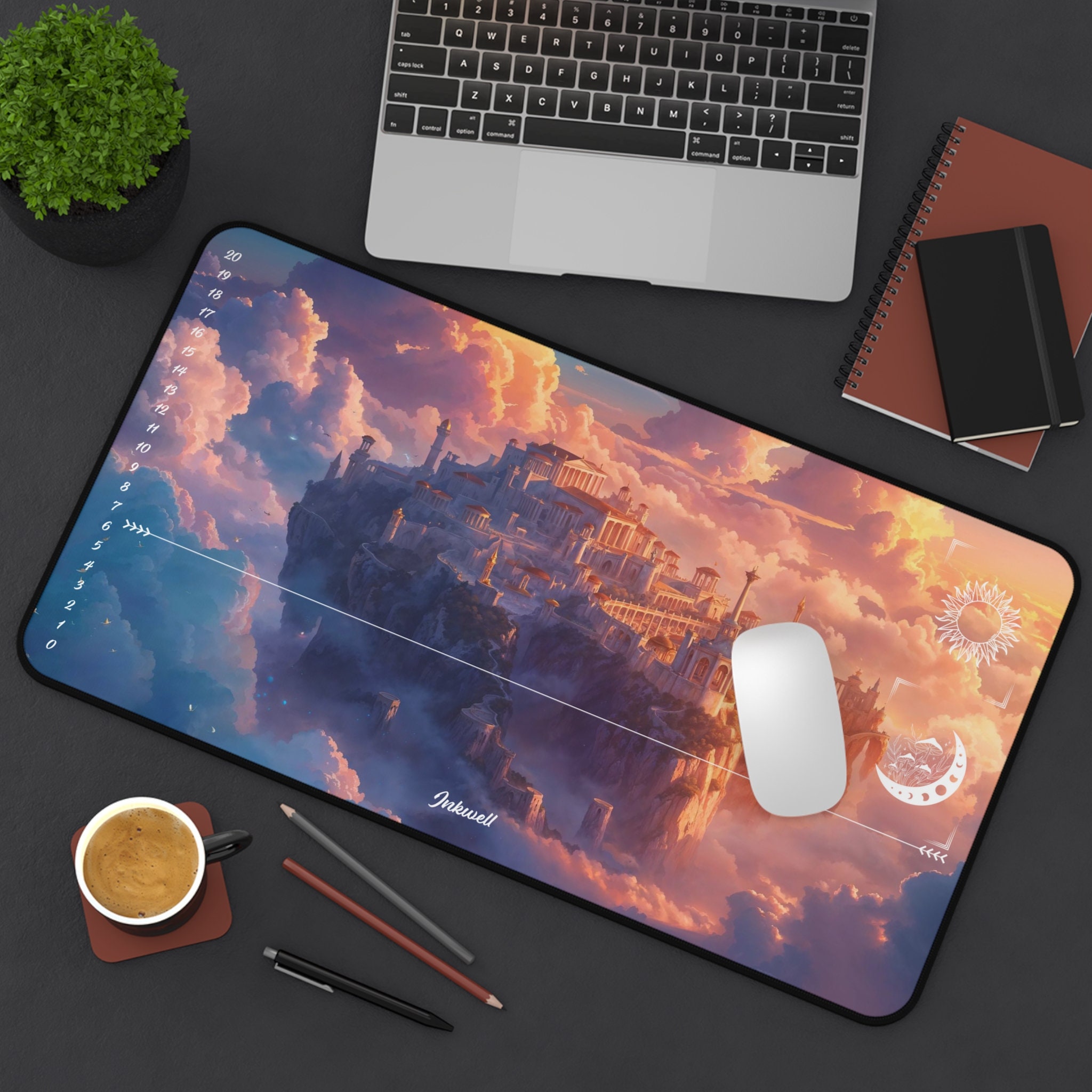 Lorcana Olympus Playmat Majestic Floating Castle Card Game Mat, Supreme ...