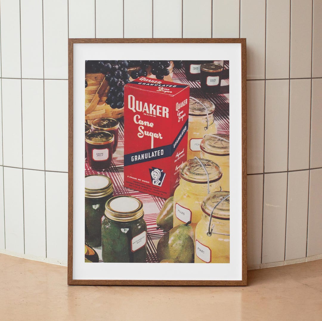 Quaker Salt Print Vintage Retro Food Print Vintage Advertising Poster ...