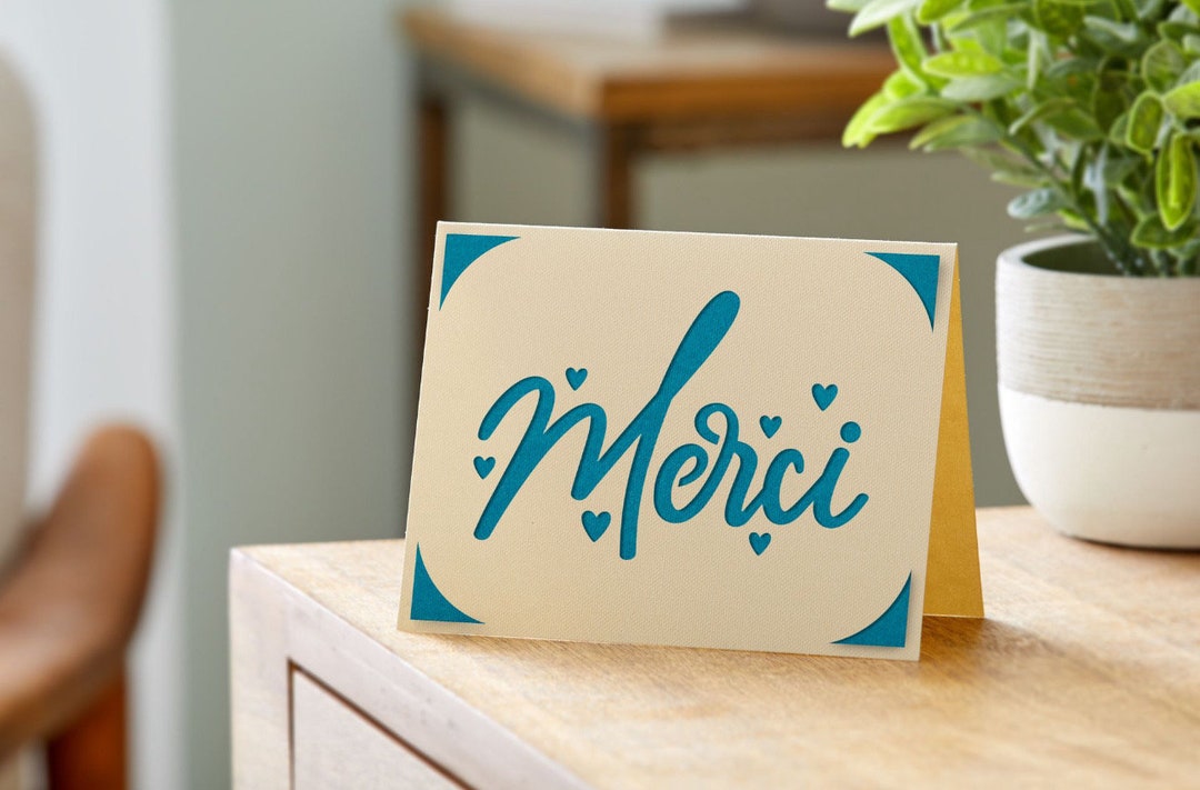 Merci Card: French Thank You Greeting - Etsy