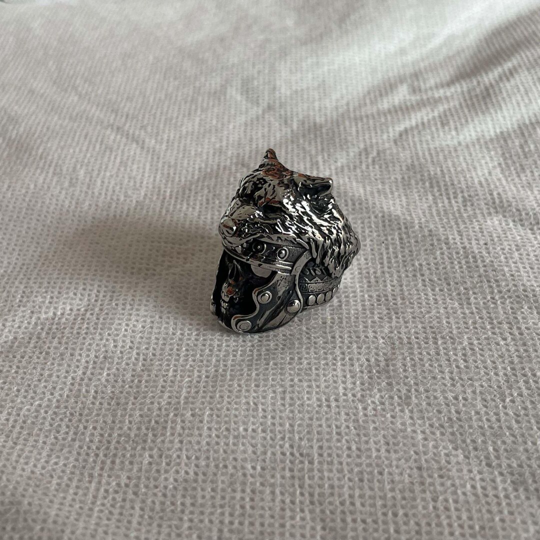 Berserker Viking Ring – Norse Warrior Jewelry With Wolf Pelt Helmet ...