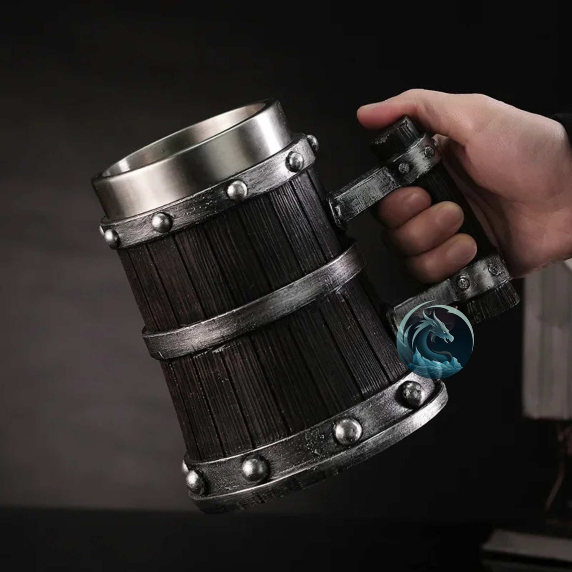 DND Viking Mug Drakkar Tankard 20oz Wine Beer Cup Tankard Drinking Mug ...