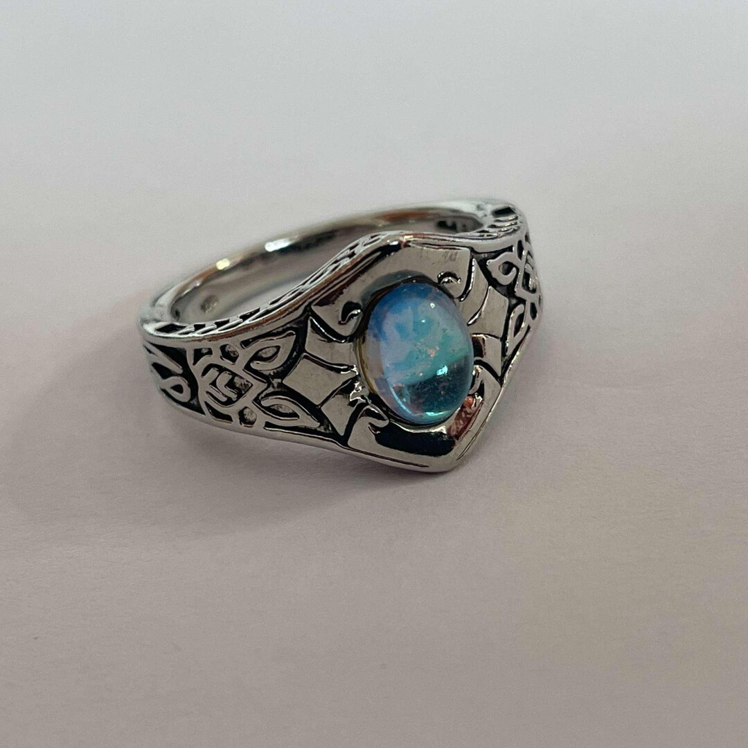 Celtic Opal Witch Ring | Norse Pagan Druid Ring | Fae Magic Jewelry ...