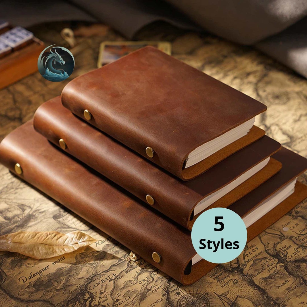 DND Journal, Fantasy Leather Journal Writing Notebook for Dragons Gifts ...