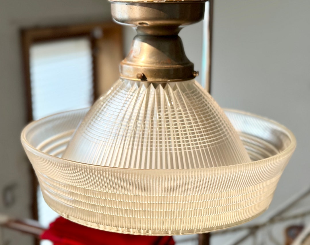 Holophane, Vintage , Mid Century, Sailor Hat Light Fixture, Chandelier ...
