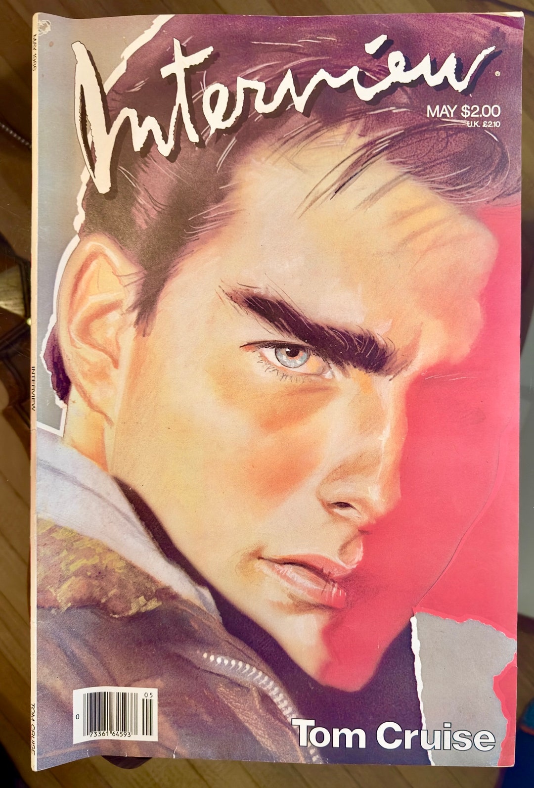 Andy Warhols Vintage Interview Magazine, Tom Cruise, May 1986 - Etsy