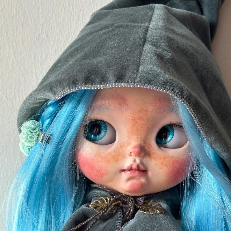 Blue Hair Doll - Etsy