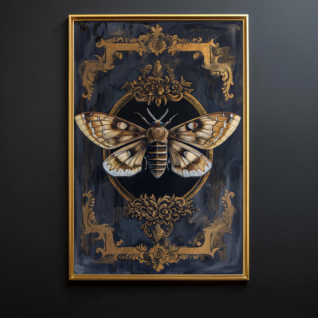 Moth Chronicles - Printable Dark Cottagecore Art, Goblincore Art ...