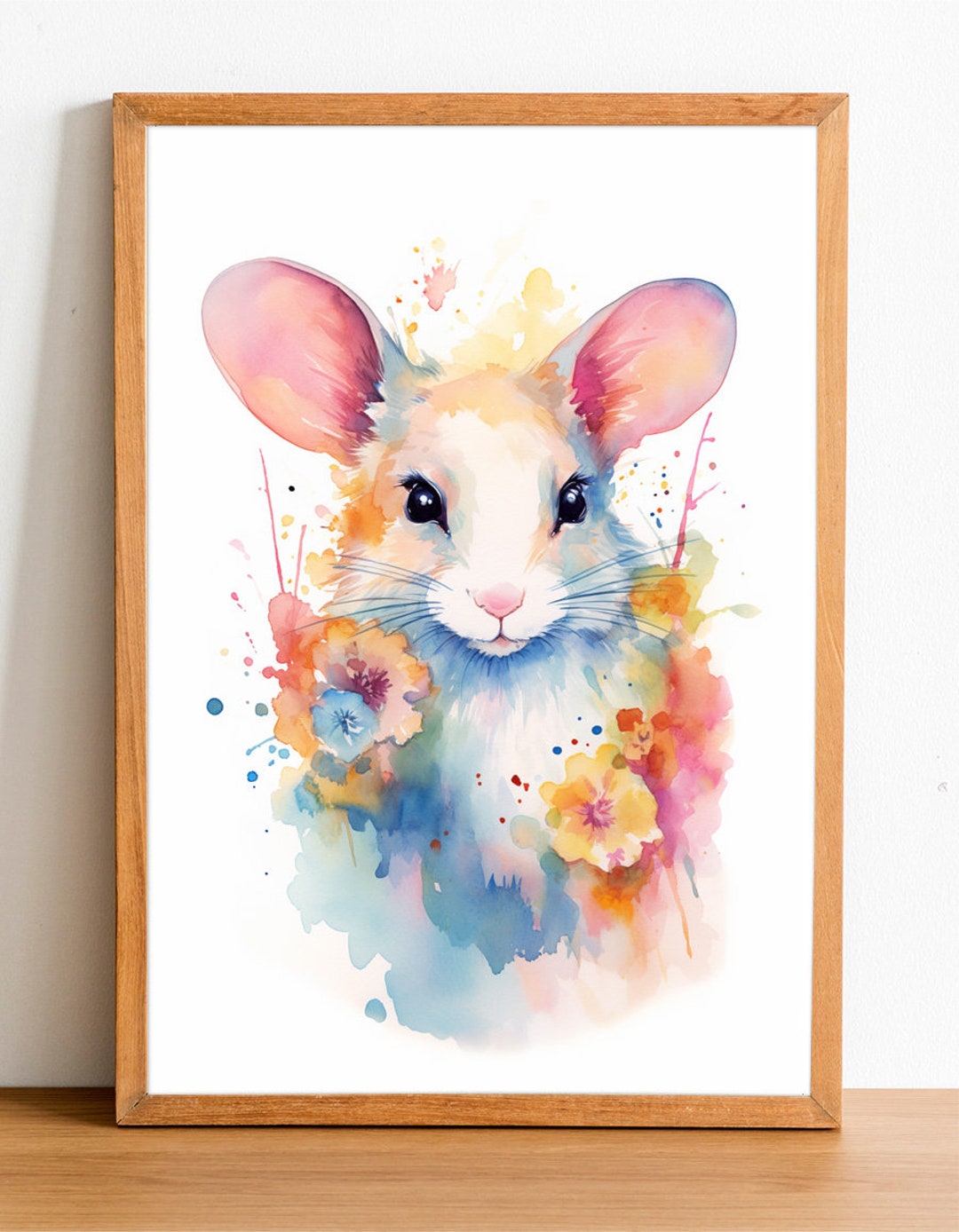 Mouse, Mice Watercolor Digital Printable Art, Animal Art, Home Decor ...