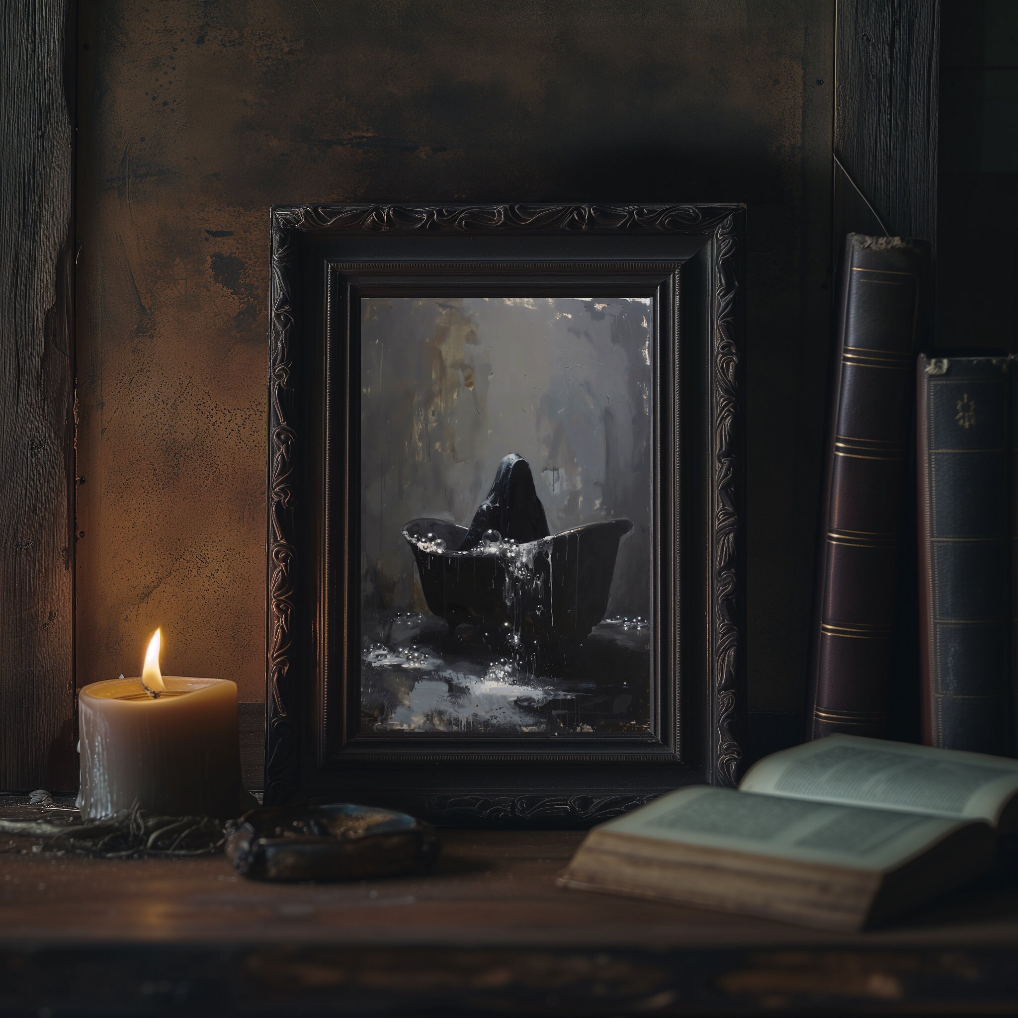 Dark Lords' Bath - Printable Ghost Art, Ghostcore Art, Dark Academia ...