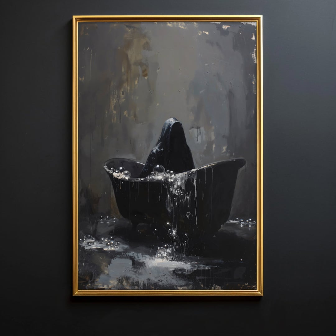 Dark Lords' Bath Printable Ghost Art, Ghostcore Art, Dark Academia Art ...