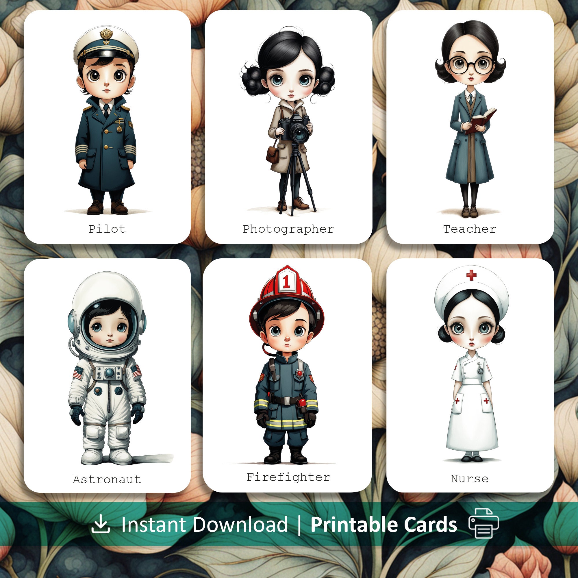 Professions Flashcards for Kids With Fun Facts | Printable PDF ...