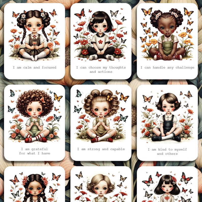 Mindfulness Mantras Flashcards for Kids Charlotte Mason Inspired ...