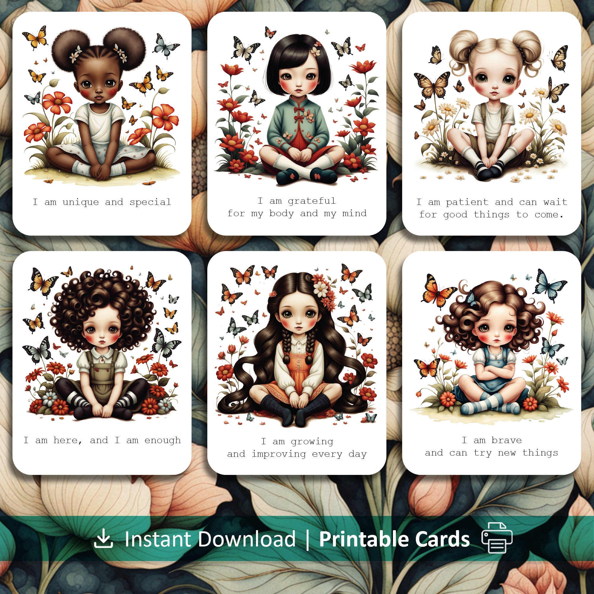 Mindfulness Mantras Flashcards for Kids Charlotte Mason Inspired ...