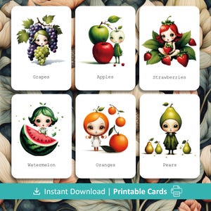 Fruit Flashcards for Kids – Printable Healthy Eating Cards | Fun Facts ...