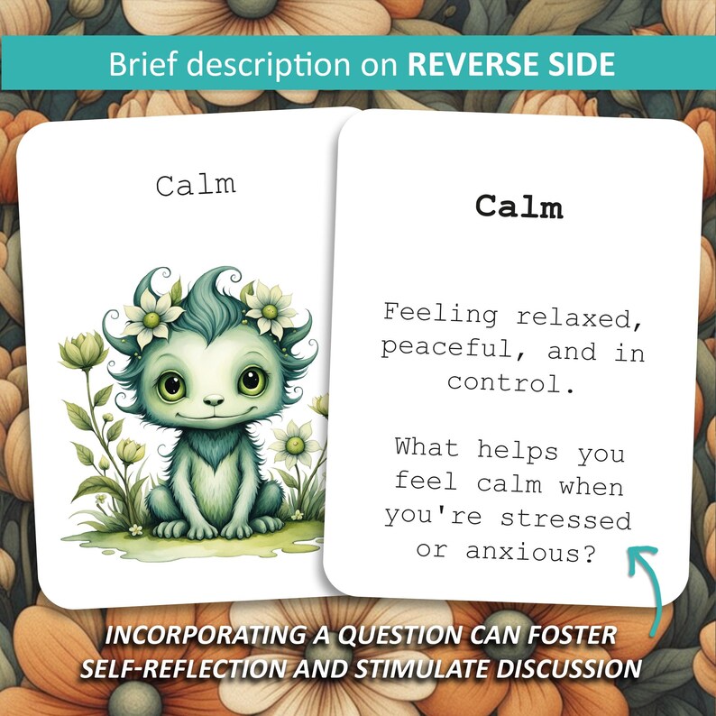 Emotions Flashcards Printable, Inspired by the Color Monster, SEL ...