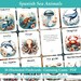 Spanish Sea Animals Flashcards Printable, Ocean Animal Cards in Spanish ...