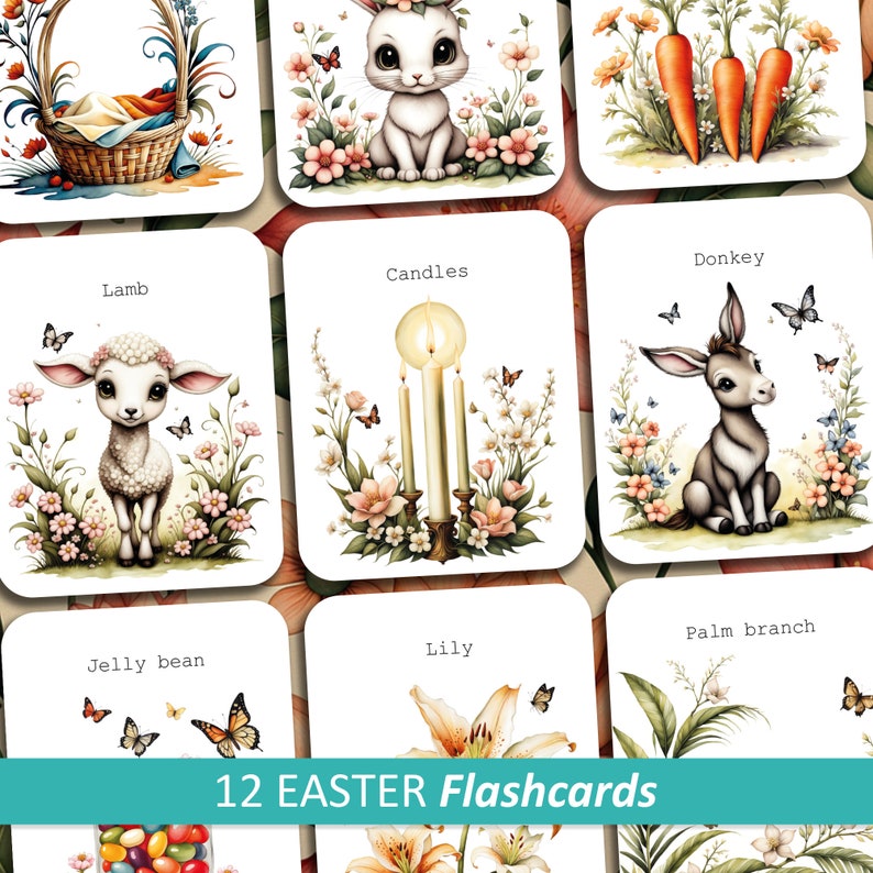 Printable Easter Symbols Flashcards, Fun Learning | Learn 12 Iconic ...