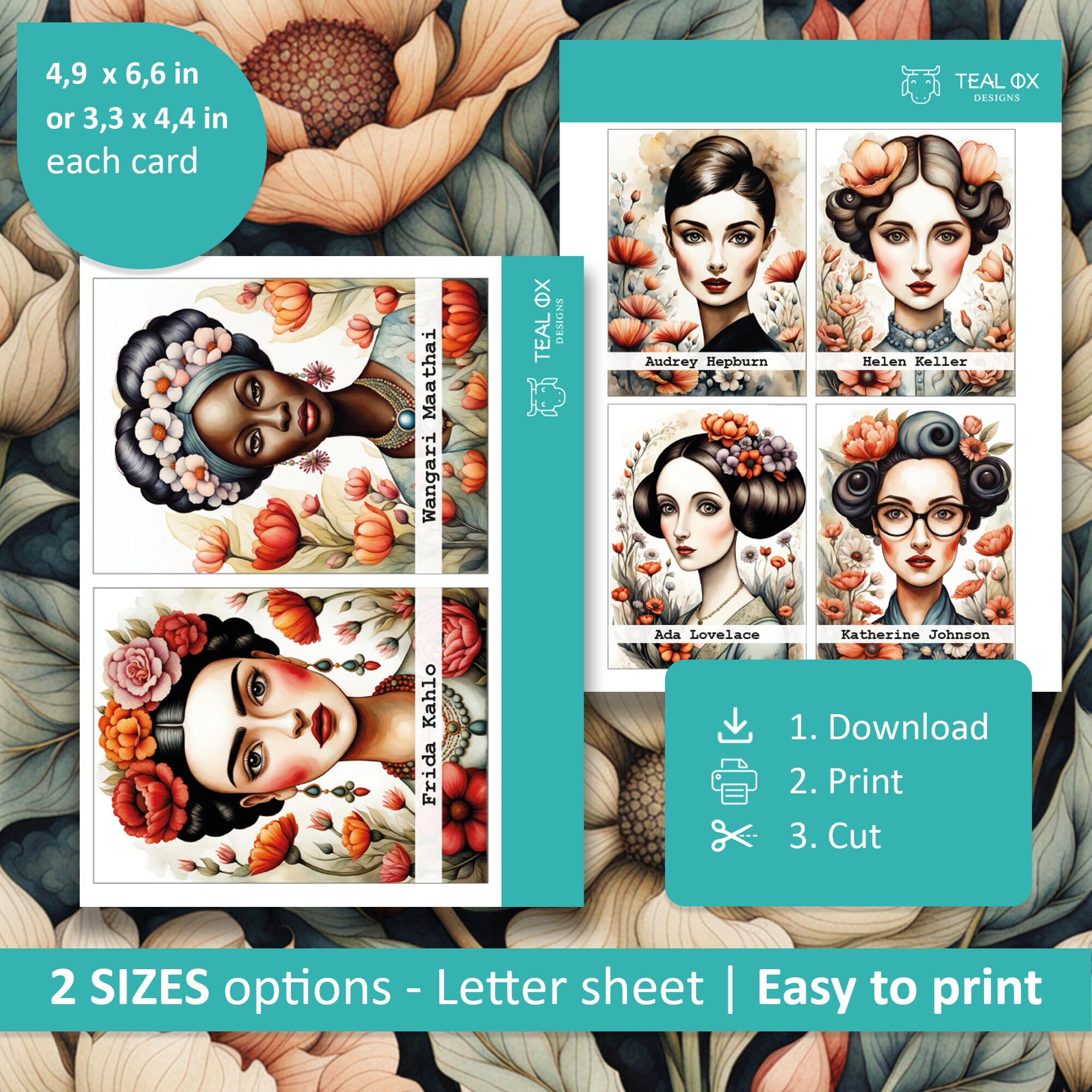 Inspiring Women Flashcards International Women's Day Printable Cards ...